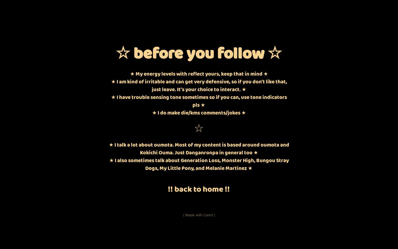before you follow